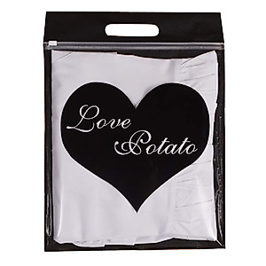 Love Potato Cotton Adjustable Kitchen White Apron Retro Cosplay Maid Apron with Pockets