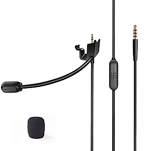 Tobysome Replacement QuietComfort 35 Boom Microphone Cable QC35I Cable Cord with Mute Switch Compatible with Bose QC 35 & QuietComfort 35 II Headphones for PS4 PS5 Xbox One
