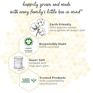 Burt's Bees Baby - Reversible Blanket, Nursery, Stroller & Tummy-Time Organic Jersey Cotton Quilted Infant & Toddler Bedding