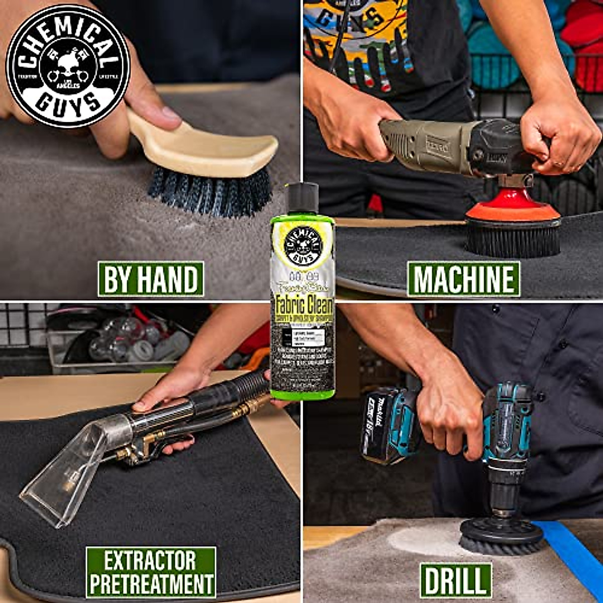 Chemical Guys CWS20316 Foaming Citrus Fabric Clean Carpet & Upholstery Cleaner (Car Carpets, Seats & Floor Mats), Safe for Cars, Home, Office, & More, 16 fl oz, Citrus Scent