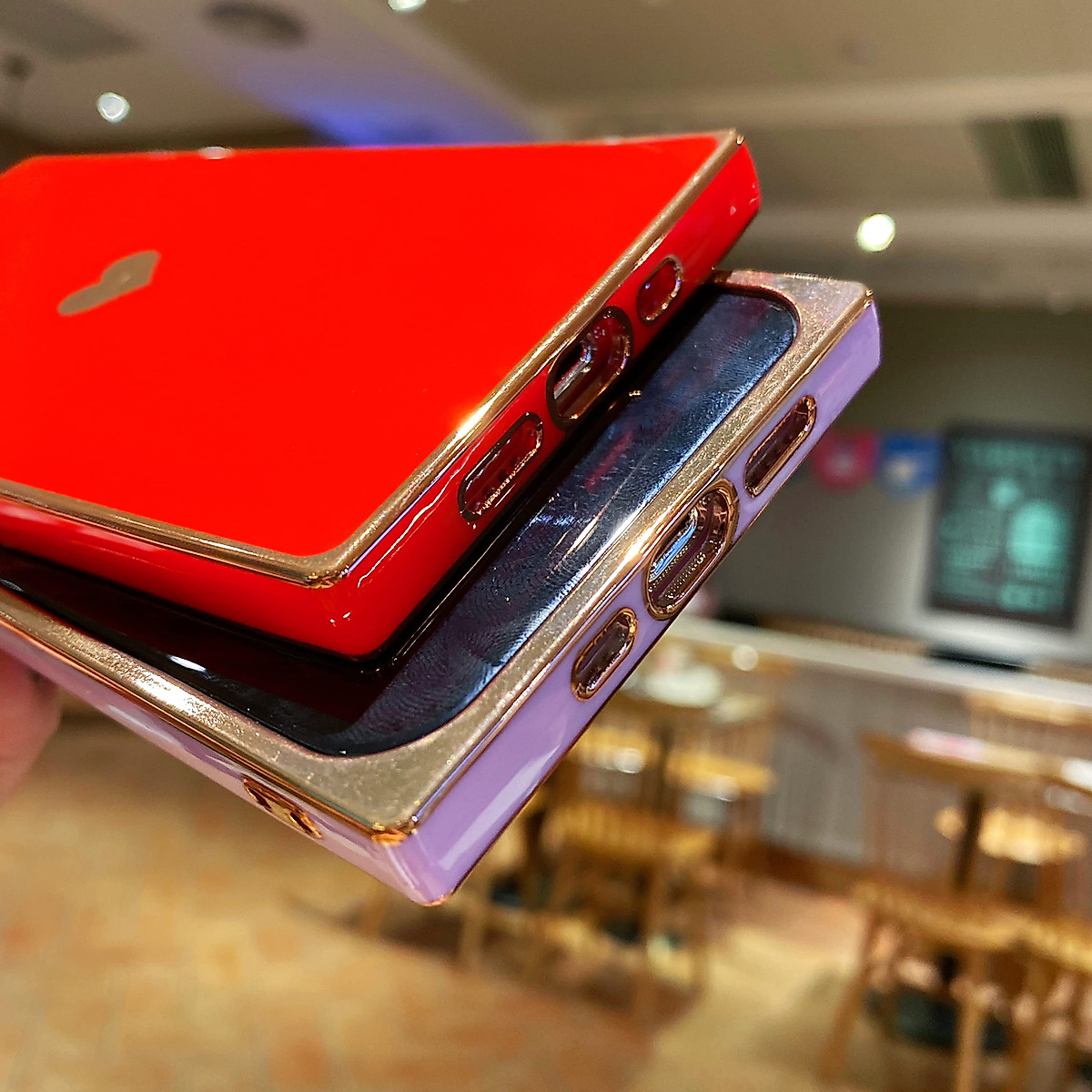 Tzomsze Case for iPhone 13 Pro Max Case,Cute Aesthetic Camera Lens Protection &Electroplate Reinforced Corners TPU Case-White