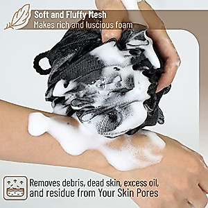 Slick- Loofah with Handle, Loofah Back Scrubber, Back Loofah, Loofah Brush with Long Handle, Loofah on A Stick, Shower Loofah with Handle, Shower Supplies, Loofah Scrubber, Loofah Back Scrubber