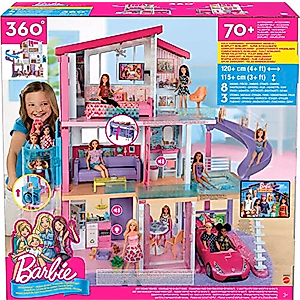 Barbie Dreamhouse, Doll House Playset with 70+ Accessories Including Transforming Furniture, Elevator, Slide, Lights & Sounds (Amazon Exclusive)