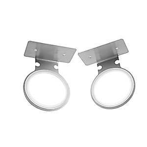 HEMOTON 2pcs 304 Metal Shelf Brackets Vanity Storage Organizer Shelf Holders Countertop Curling Iron Holder Hair Blow Dryer Rack Hand Towel Drying Rack Hair Dryer Rack Blow Dryer Holder