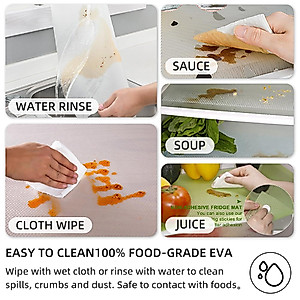 FinalNest 16Pcs Refrigerator Mats, Waterproof Non-Slip EVA Refrigerator Liner Pads Drawers Shelves Cabinets Storage Kitchen and Placemats-G-16-1