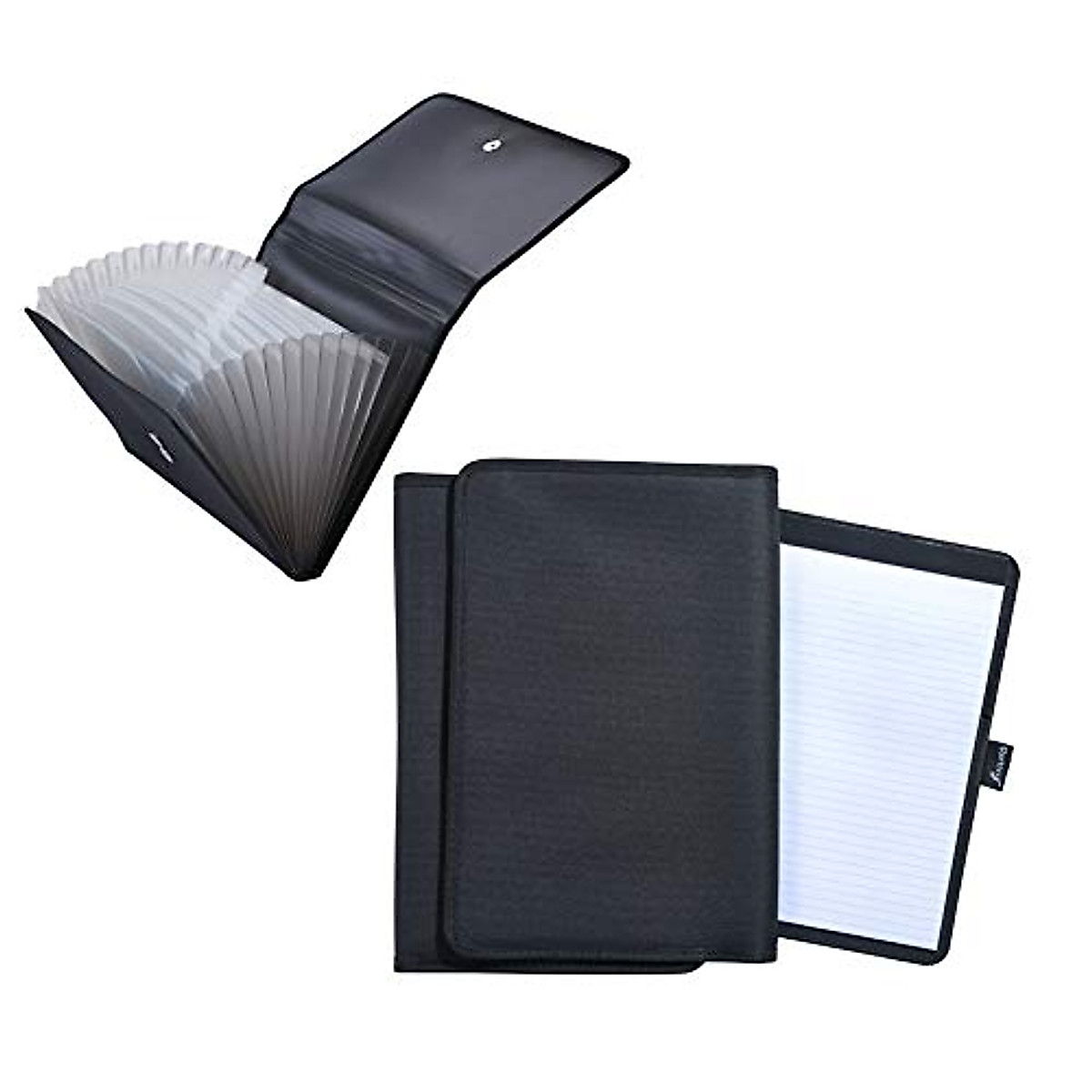 It's Academic Accordion File Organizer, Black Fabric, Notepad Included, 500 Sheet Capacity, 11 x 14 (98778-6D)