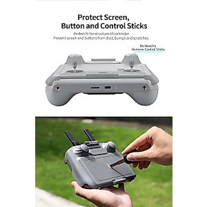 Anbee Upgrade 2-in-1 Protector Cover & Monitor Sun Hood for DJI RC 2 Remote Controller, Compatible with DJI Air 3S / Mini 4 Pro Drone (For DJI RC 2 Controller)