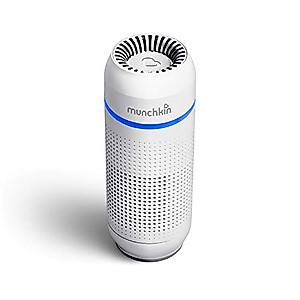 Munchkin® Portable Air Purifier, 4-Stage True HEPA Filtration System Eliminates 99.7% of Micro-Pollutants, White