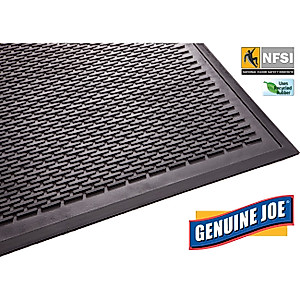 Guardian 14040600 Clean Step Scraper Outdoor Floor Mat, Natural Rubber, 4'x 6', Black, Ideal for any outside entryway, Scrapes Shoes Clean of Dirt and Grime