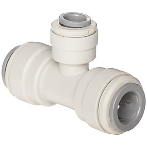 John Guest Acetal Copolymer Tube Fitting, Reducing Branch Tee, 3/8" x 1/4" x 3/8" Tube OD (Pack of 10)