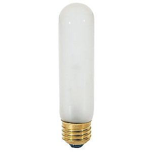 Satco S3253 Medium Light Bulb in White Finish, 5.00 inches, 1 Count (Pack of 1), Frosted