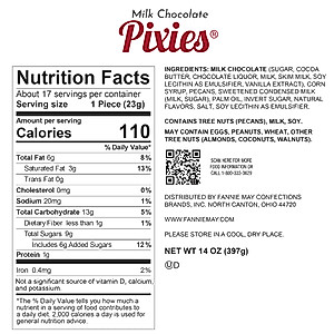 Fannie May, Milk Chocolate Candy, Pixies, 14 oz Gift Box