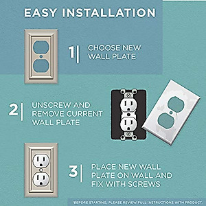 Franklin Brass W35267-PW-C Classic Beadboard Single Decorator Wall Plate, White