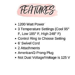 Calista Tools Calista StyleDryer Pro Custom Blowout, 2-in-1 Styling Tool, Blow Dryer and Styling Brush for All Hair Types, Includes 2 Brush Attachments, Powder Pink, 2", Medium, 1 ct.