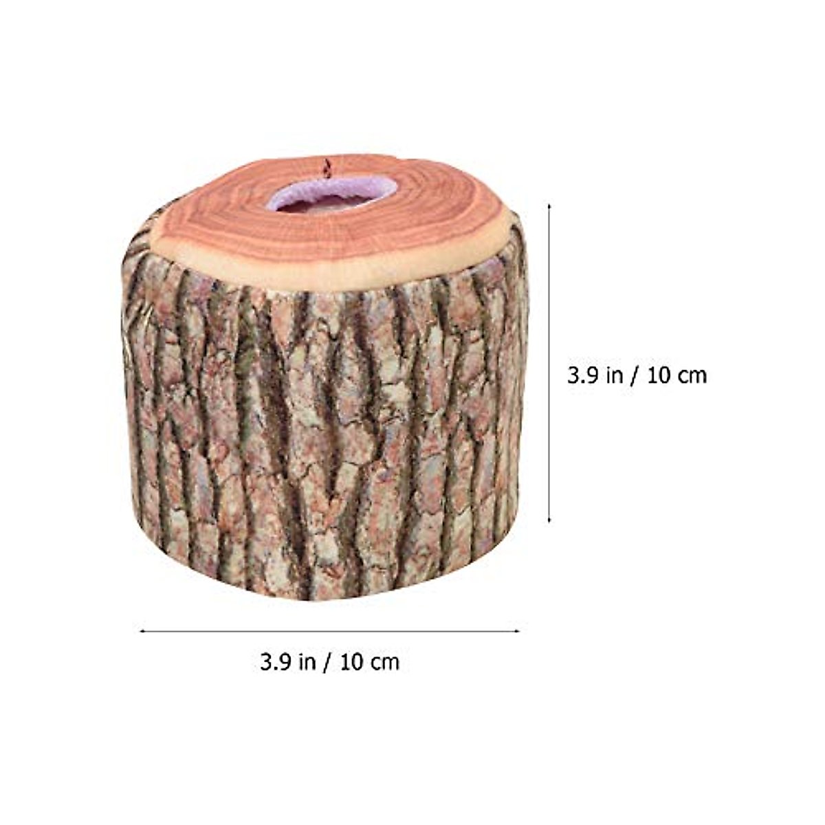 Alipis 3 pcs Box wood roll paper brown paper towels car tissues napkin holder for car rustic table decor square stand plush tissue holder Decorative Tissue Case Tabletop Tissue Case log