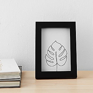 Amazon Basics Rectangular Photo Picture Frame, 4" x 6", Pack of 2, Black