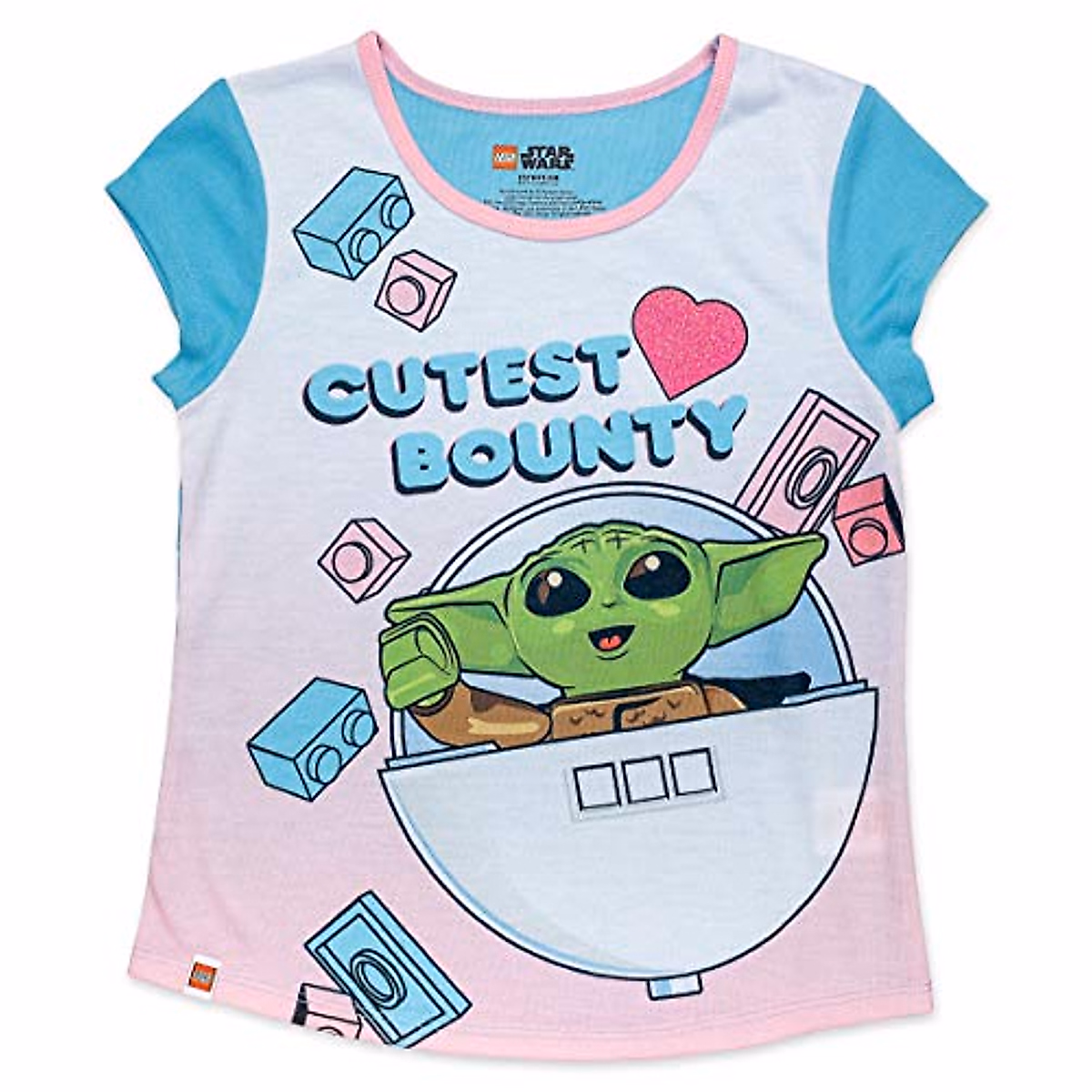 LEGO Star Wars Baby Yoda Grogu 2 Piece Pajama Set, Girls 10/12 Blue