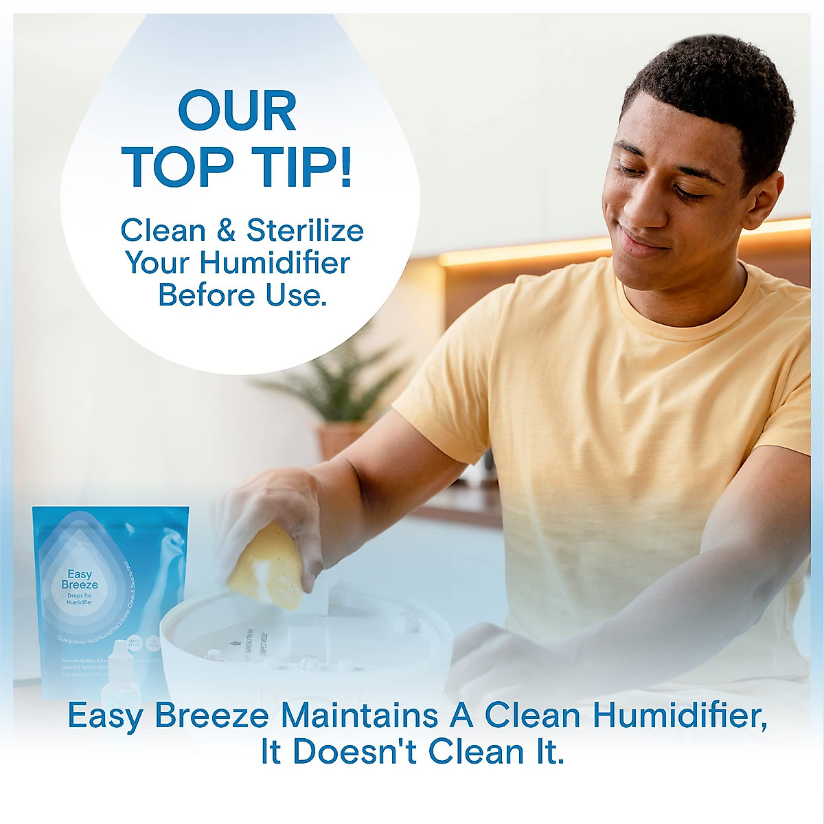 Humidifier Cleaner Drops for All Makes & Models - Made in USA Humidifier Treatment for Peak Performance - Water Humidifier Drops for Cleaning - Humidifier Solution Humidifier Water Treatment
