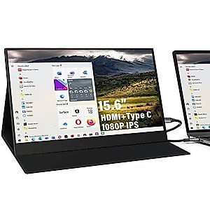 YOUYUANLTD Ultrathin Portable Monitor 1080P IPS 144Hz Screen USB Type C HDMI LCD Display for PC Laptop PS4 Switch Xbox Series X Gaming Monitor 15" Lncludes Multifunctional Protective Holster