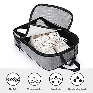 Frcavbin Gamer White Gamepad Games Travel Shoe Bag Shoes Carrier with Handle and Zipper Foldable Shoe Puches Organizer for Home storage School starts