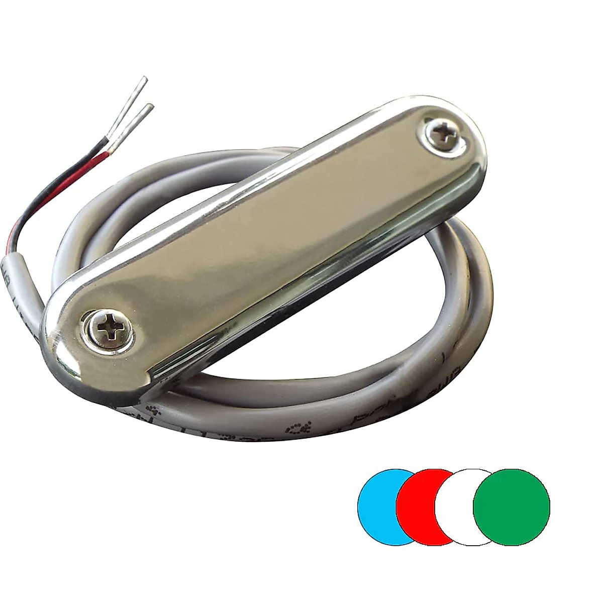 Shadow Caster LED Lighting Courtesy Light w/2' Lead Wire - 316 SS Cover - RGB Multi-Color - 4-Pack