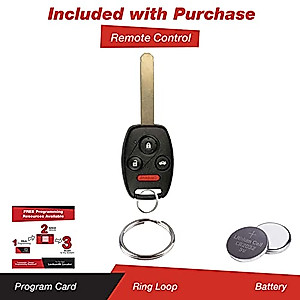 KeylessOption Keyless Entry Remote Control Uncut Car Ignition Key Fob Replacement for OUCG8D-380H-A