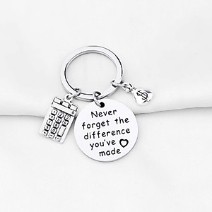 MYOSPARK Accountant CPA Keychain Never Forget The Difference You've Made Accounting Jewelry (difference accountant kc)