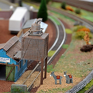 YARNOW 5pcs Resin Donkey Statue Cake Topper Figurines Micro Landscape Fairy Garden Animal Decoration Home Office Table Centerpiece