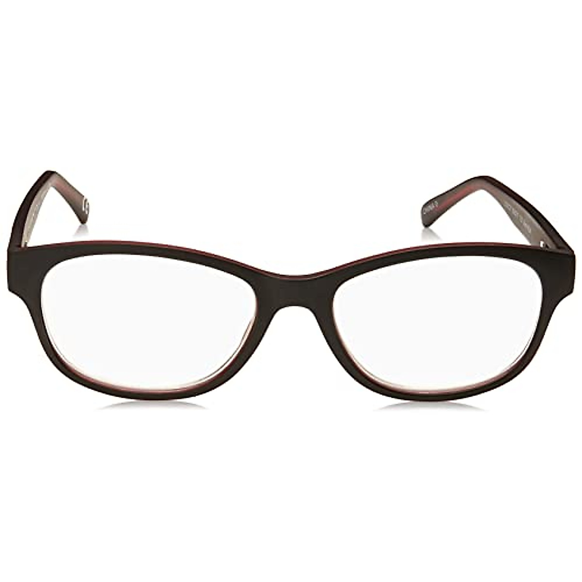 Foster Grant Women's Zera Multifocus Cat-Eye Reading Glasses, Black/Transparent, 53 mm + 1.5