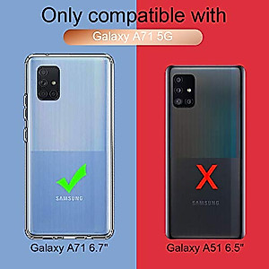 ANNSD Samsung A71 5G Case, Scratch Resistant & Anti Slip Crystal Clear Soft TPU Slim Fit Case for Samsung Galaxy A71 5G/A71 5G SM-A716 Phone(NOT Fit with A71 4G SM-A715F/DS)(Clear)