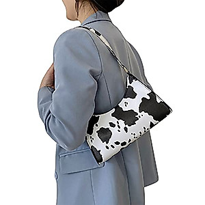 Caviotess Fashion Cow Print Women Tote Shoulder Bag PU Leather Clutch Purse and Handbag Wallet Travel Bag
