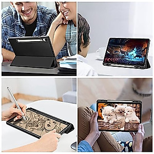 Fintie Slim Case for Samsung Galaxy Tab S9 11 Inch 2023 Model (SM-X710/X716B/X718U) with Built-in S Pen Holder, Soft TPU Smart Stand Back Cover Auto Wake/Sleep Feature, Black