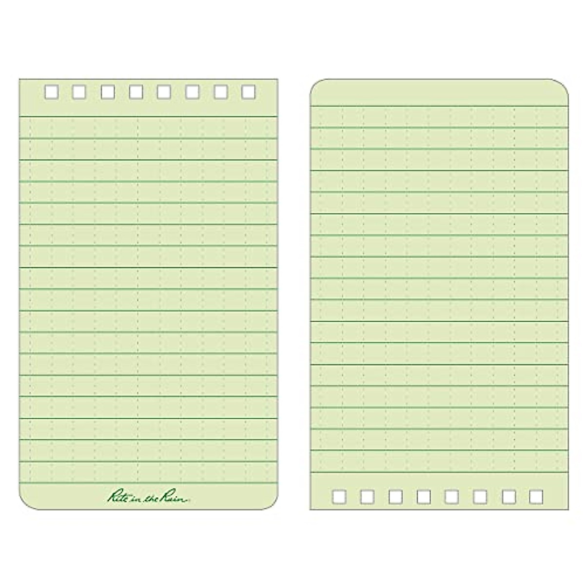 Rite in the Rain Weatherproof Top-Spiral Notebook, 3" x 5", Green Cover, Universal Pattern, 3 Pack (No. 935-3)