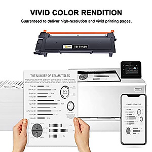 Toner Bank Compatible TN660 TN630 Toner Cartridge Replacement for Brother TN660 TN630 TN 660 630 TN-660 TN-630 HL-L2380DW MFC-L2700DW HL-L2300D HL-L2320D HL-L2340DW L2540DW Printer Ink (Black, 2-Pack)
