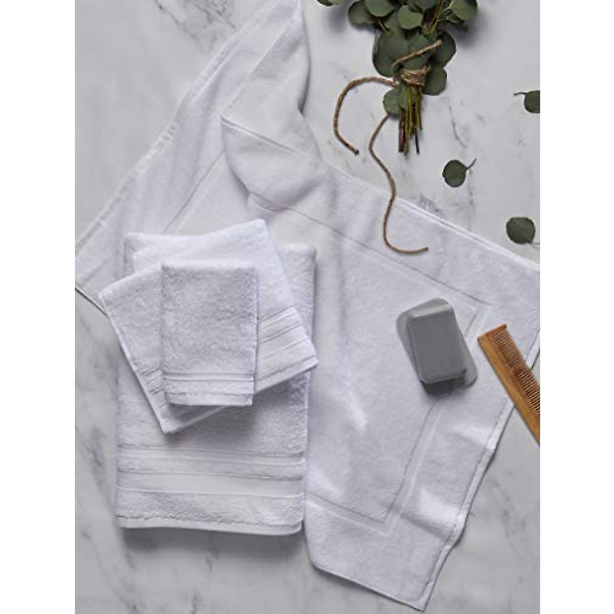 Bokser Home Hospitality Kenwood Wash Cloths, Hotel Quality for Bathroom, Home, Spa and More, 100% Combed Ring Spun Cotton Providing a Soft, Luxurious Feel, White, 13” x 13” (Pack of 30)