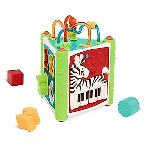 Battat – Activity Cube & Shape Sorter – 8 Shapes & Bead Maze – Music & Lights – Learning Toy For Toddlers, Kids – Jungle Fun! Activity Center – Jungle Fun! Activity Center
