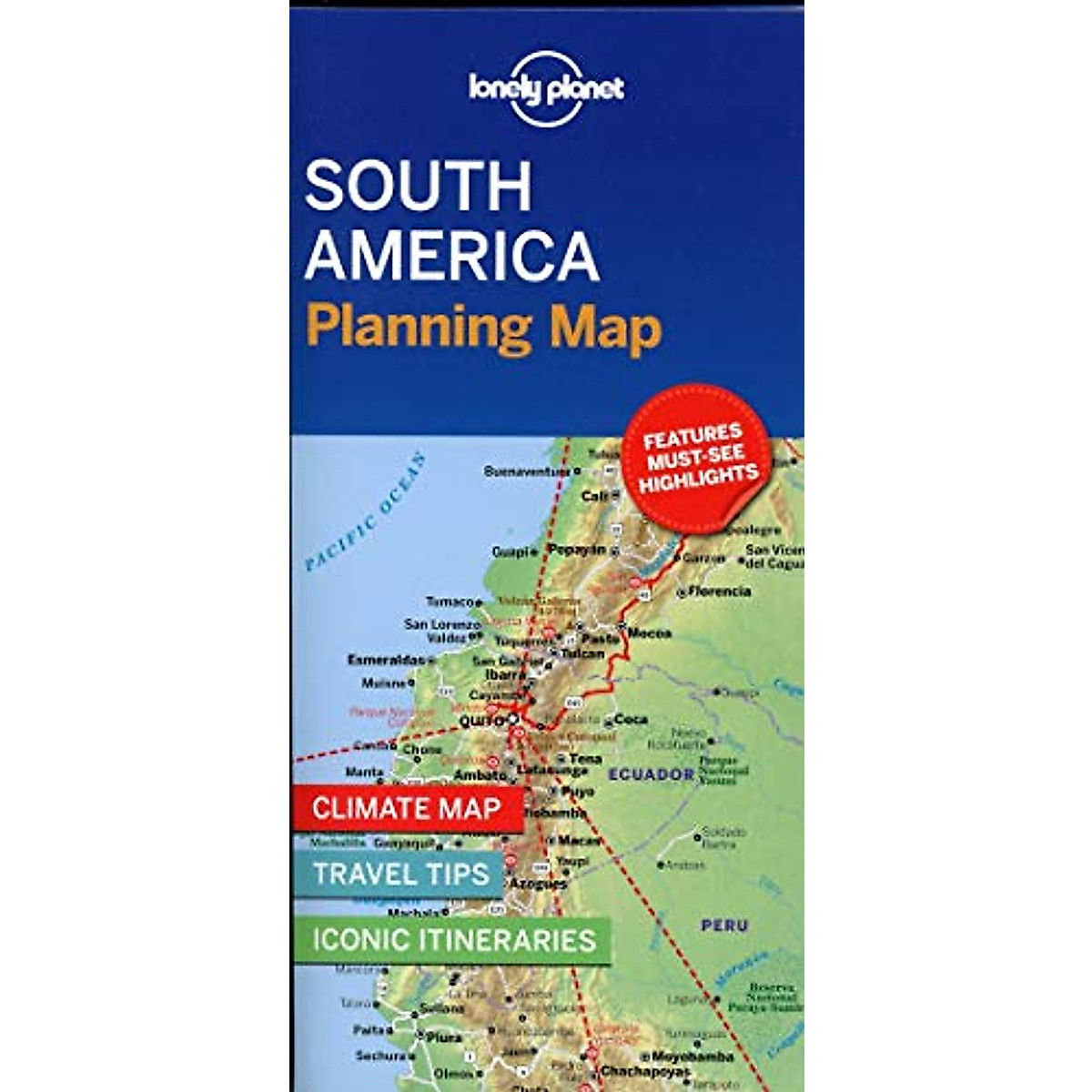Lonely Planet South America Planning Map 1