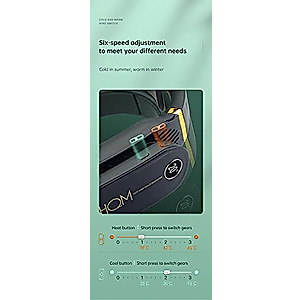 NISSHINSELFIE Portable Neck Fan,Neck heater and cooler Rechargeable Smart Constant Temperature Silent,3 seconds to heat or cool,Free Adjustment Personal Cooling,Available in all seasons (Black) LB02