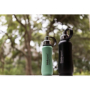 Thinksport Stainless Steel Sports Bottle, Black, 25 oz
