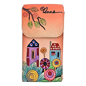 Anna by Anuschka Wallet Organizer Crossbody, Village of Dreams