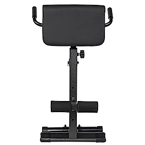 BalanceFrom Adjustable Roman Chair AB Back Hyperextension Bench with Handle, 300-Pound Capacity Black