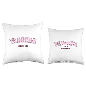 Florida Town & City Apparel Kissimmee Florida Preppy Throw Pillow, 16x16, Multicolor