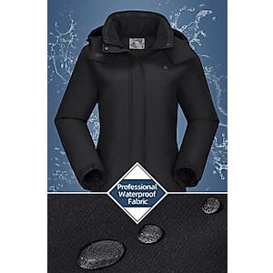 CAMEL CROWN Women's Ski Jacket Winter Snow Coat Warm Fleece Mountain Waterproof Female Jacket