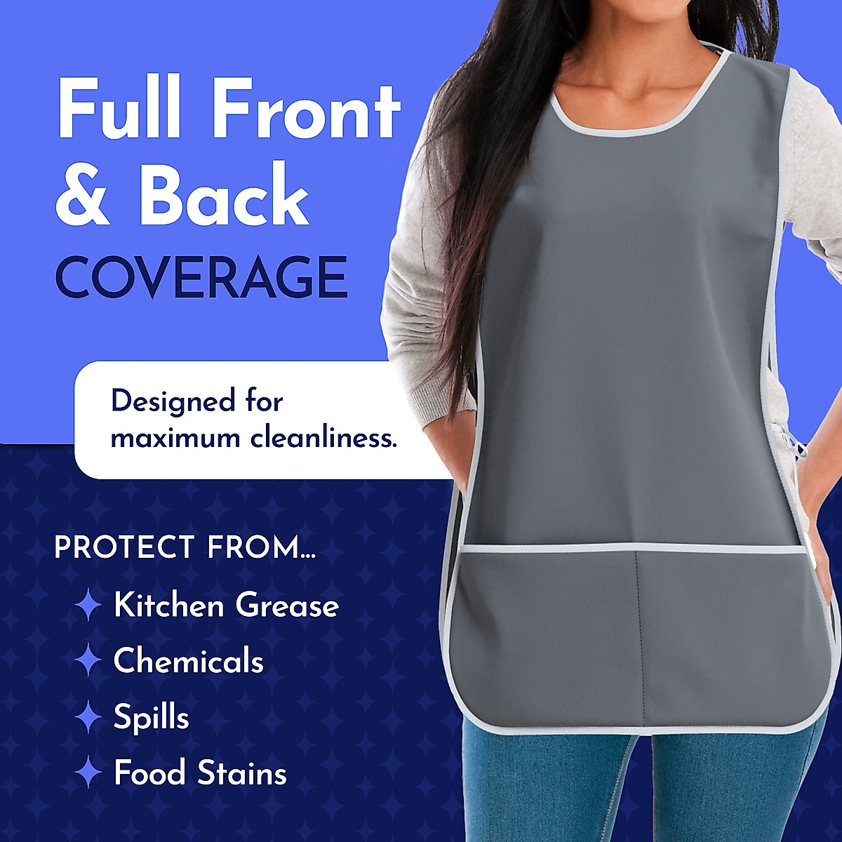 SULTAN'S LINENS Cobbler Cleaning Apron - Unisex Double Sided Work Smock with Pockets - Single