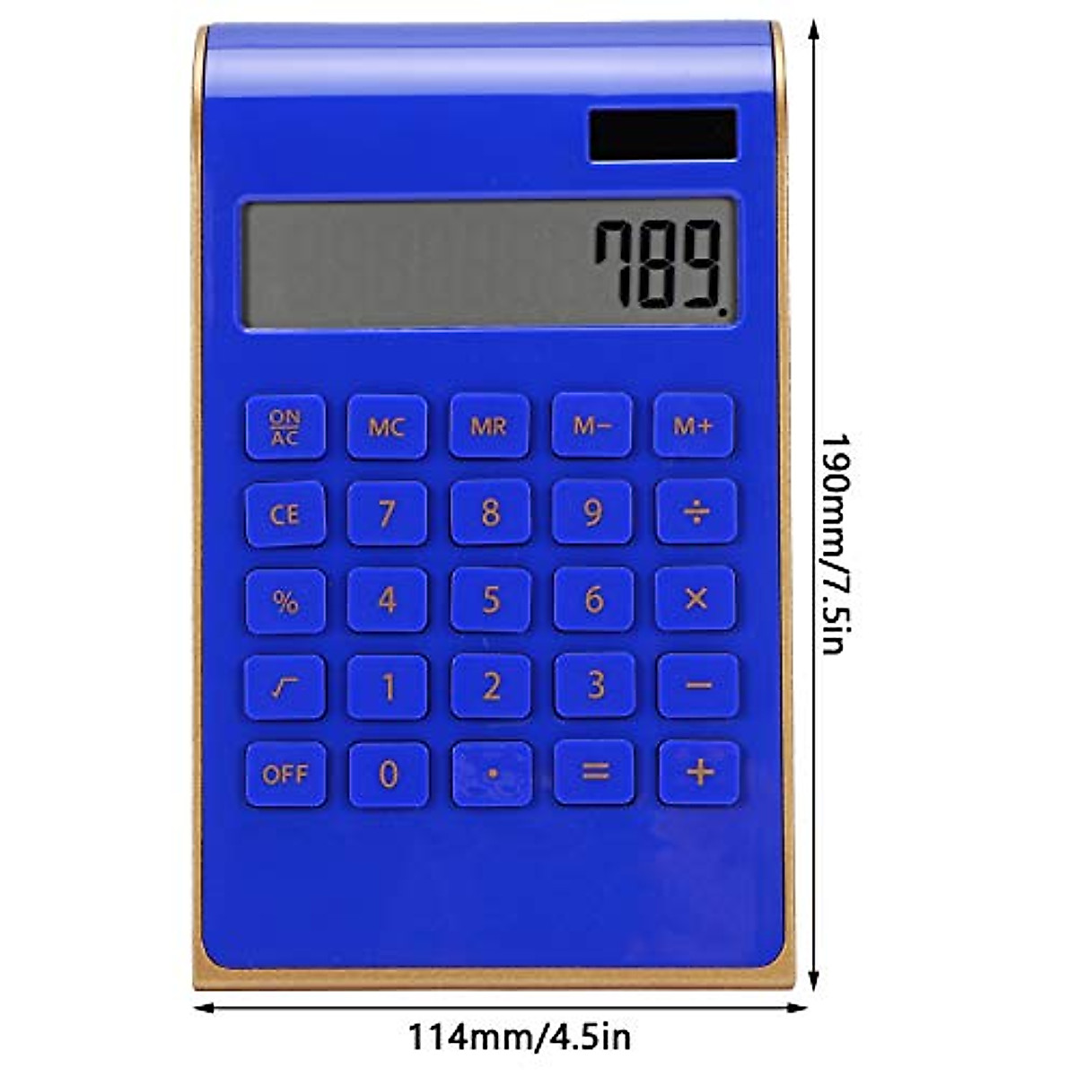 Kadimendium Financial Calculator, Solar Basic Calculator LCD Display Ultra Thin Solar Power Calculator Various Financial calculations for Financial Officer(Blue)