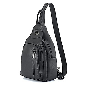 OISLUMU Small Backpack Purse for Women Fashion PU Leather Backpack Convertible Ladies Sling Bag (Black)