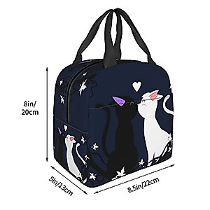 GOERTPO Cute Insulated Lunch Box Large Capacity Lunch Bag Reusable Bento Boxs Durable Portable Heat Cold Lunch Tote Bags