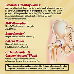 Nature’s Way Alive! Calcium Bone Support*, Max Absorption, Plant Source Calcium, 60 Tablets