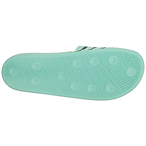 adidas Originals Men's Adilette Slide Sandal, Pulse Mint/Black/Pulse Mint, 12