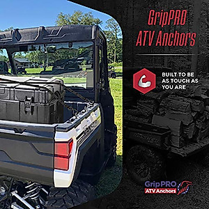 GripPRO ATV Anchors to fit Polaris Ranger & General Lock & Ride - ATV Tie Down Anchors Set of 6 - OEM Quality Fit ATV Lock and Ride Accessories - Patented Design - Will NOT FIT RZR